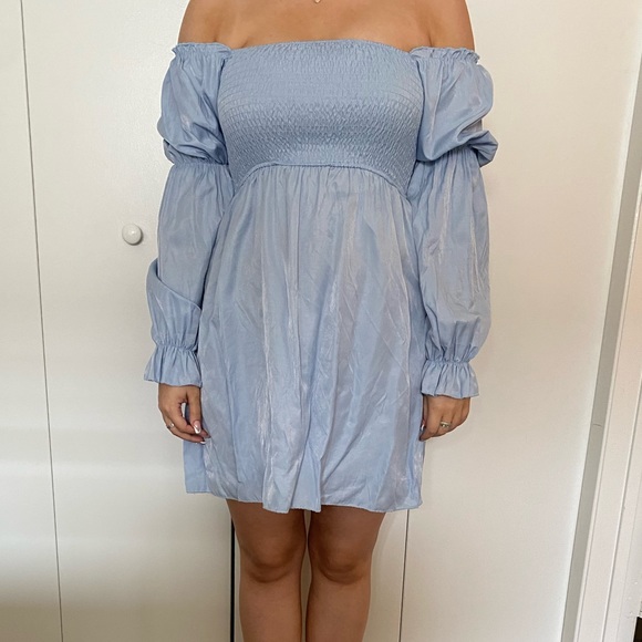 Dresses | Light Blue Color Dress That Can Be Worn Two Different Ways ...